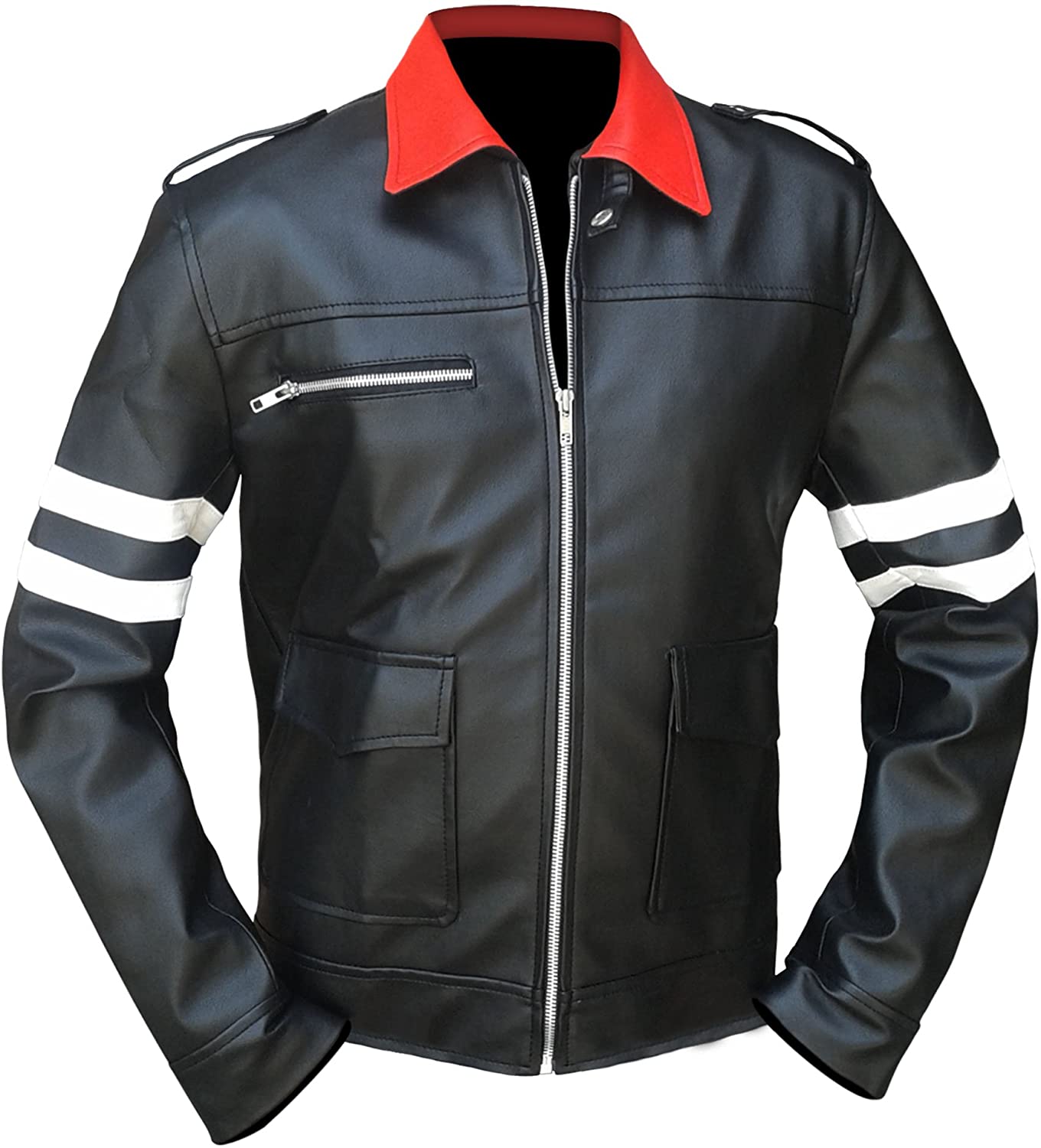 Mens Alex Mercer Prototype Dragon Black Embroidery Leather Jacket ...