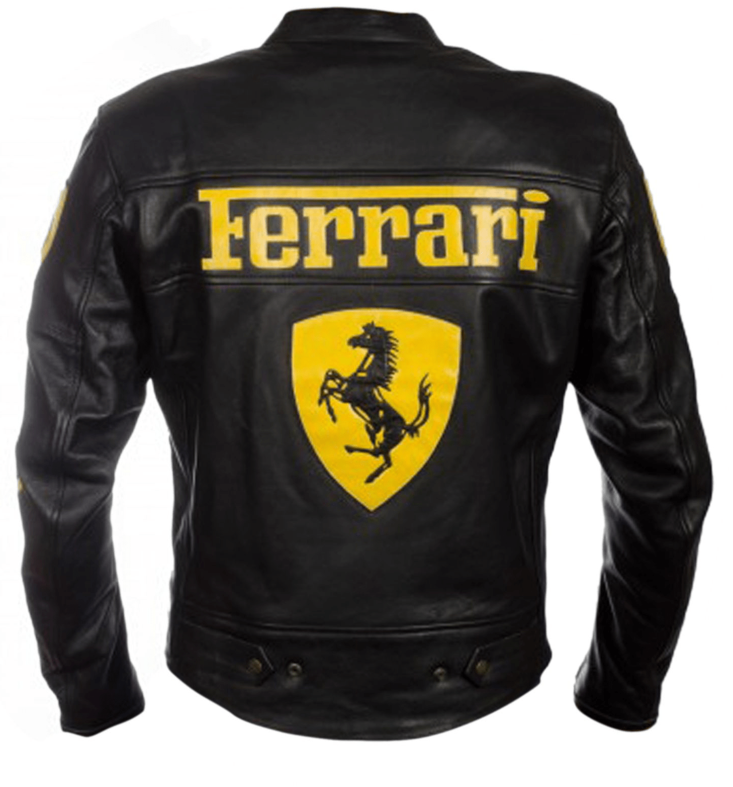 Mens Black Ferrari Motorcycle Leather Jacket - AirBorne Jacket