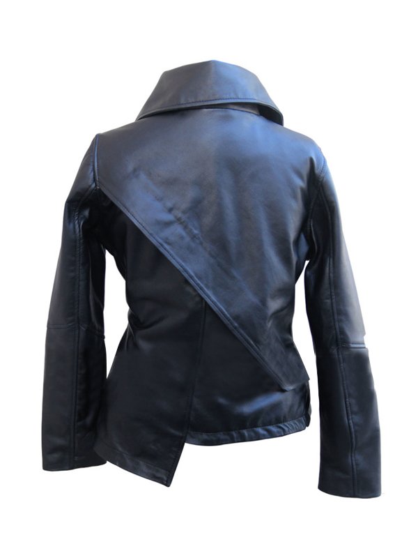 Jennifer Lawrence The Hunger Games Black Leather Jacket - AirBorne Jacket