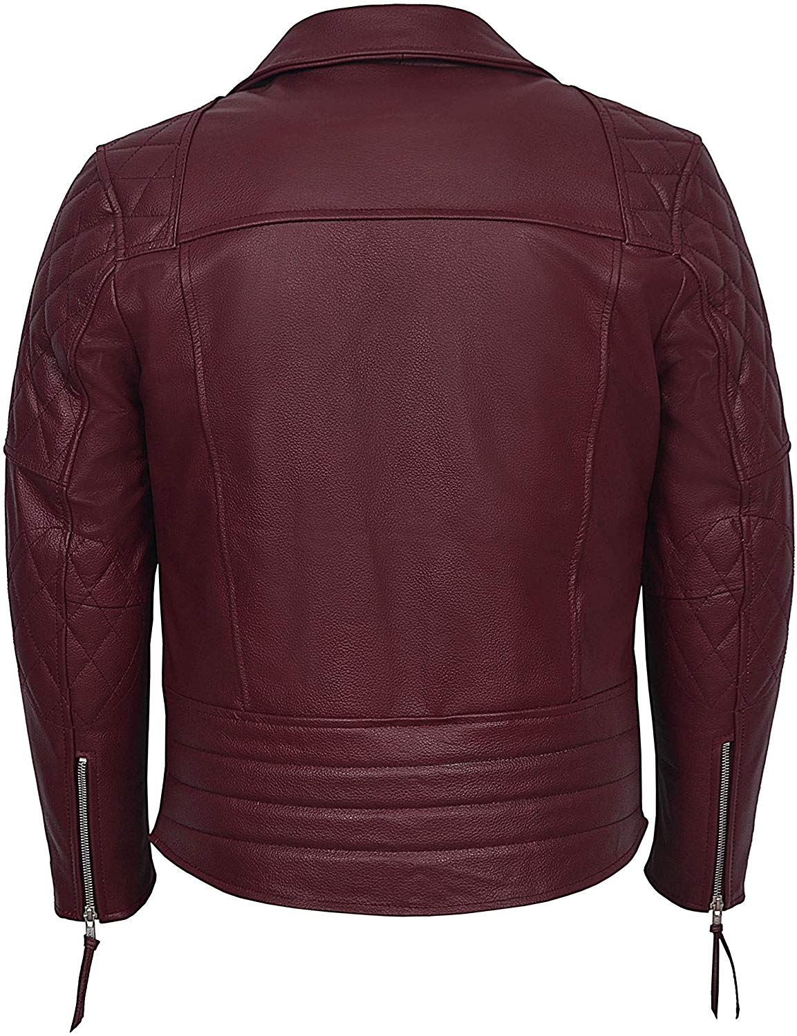Men's Oxblood Biker Style Leather Jacket - AirBorne Jacket