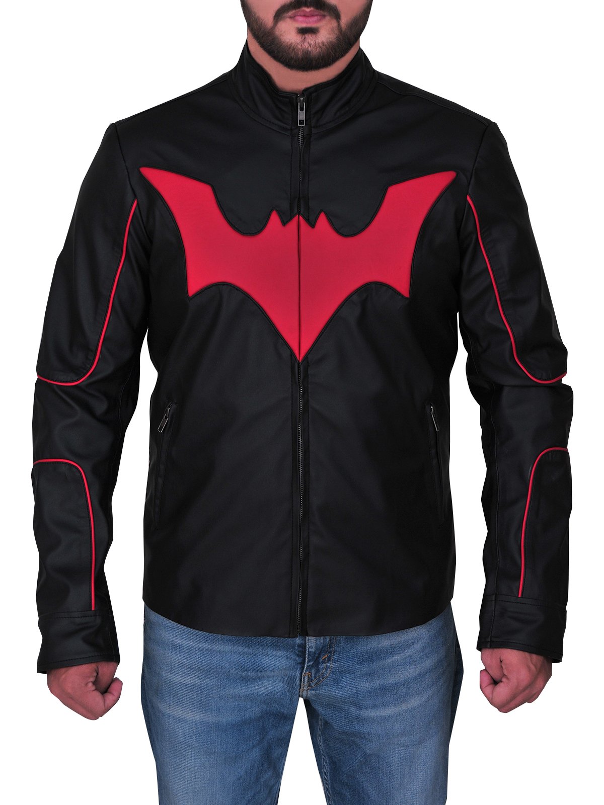 Red Bat Logo Terry Mcginnis Batman Beyond Leather Jacket - AirBorne Jacket