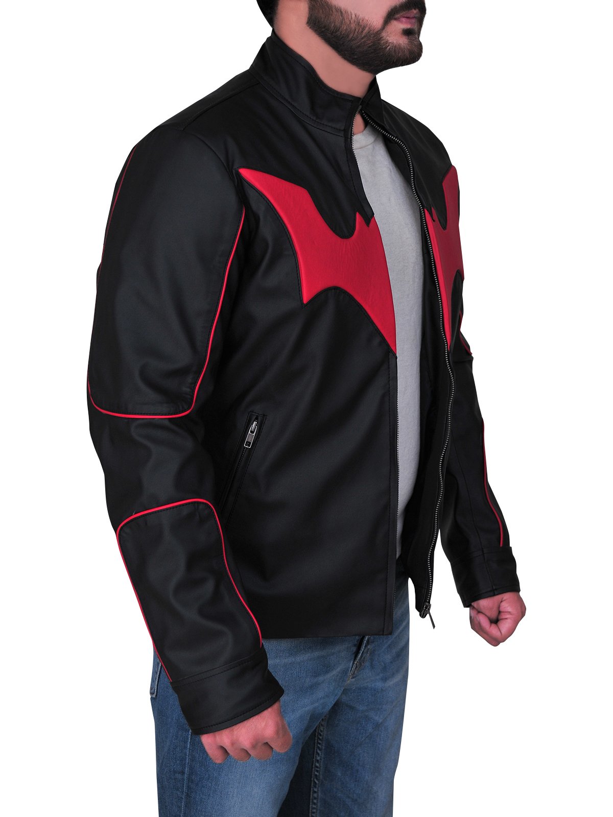Red Bat Logo Terry Mcginnis Batman Beyond Leather Jacket - AirBorne Jacket