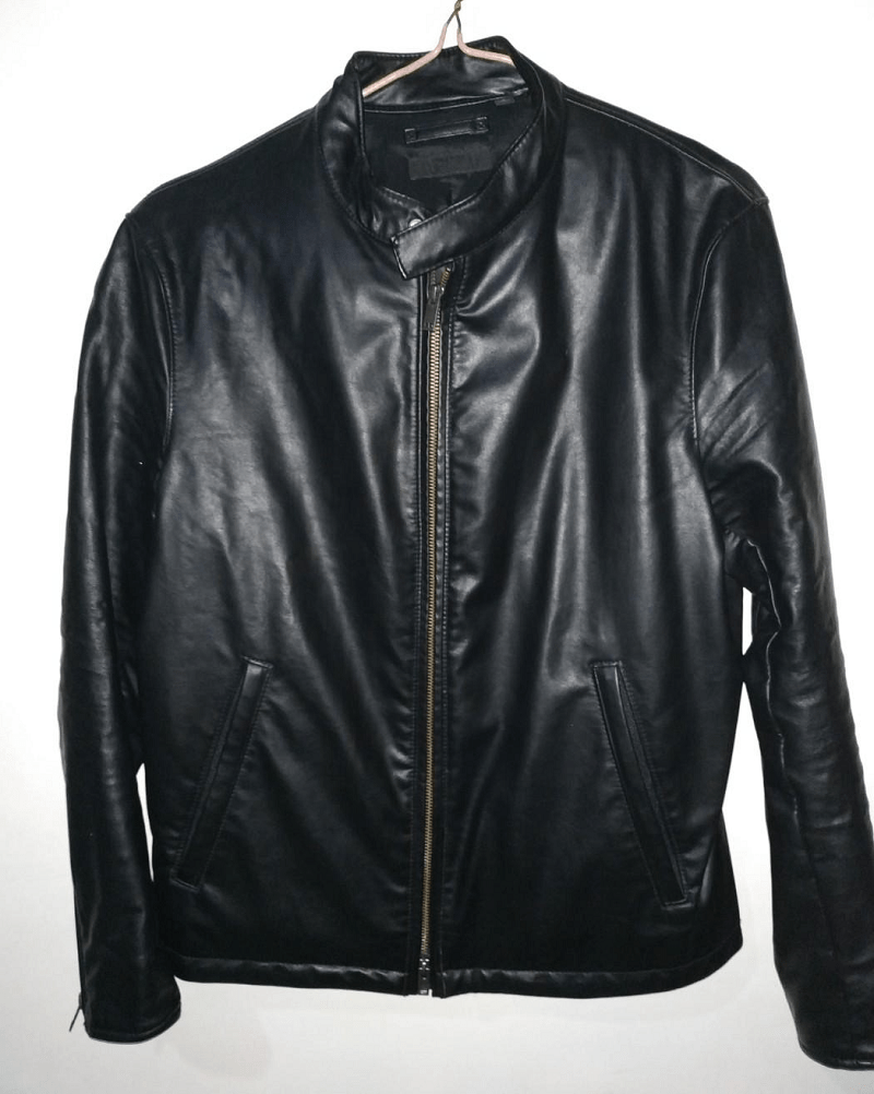 Original Uniqlo Black Leather Jacket - AirBorne Jacket